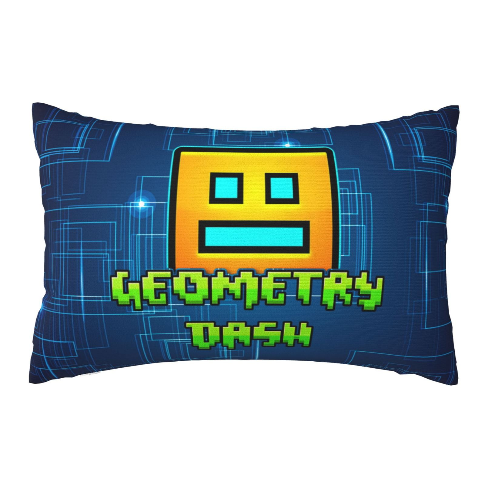 Throw Pillow Covers 20x30 Inch, Geometry Dash Decorative Pillow Case ...