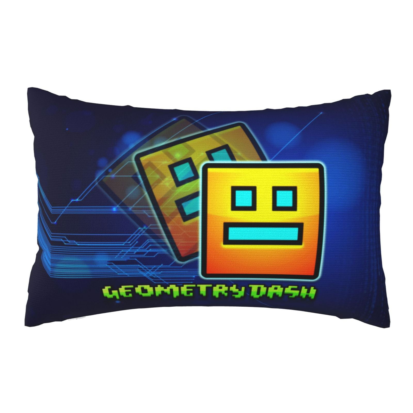Throw Pillow Covers 20x30 Inch, Geometry Dash Decorative Pillow Case ...