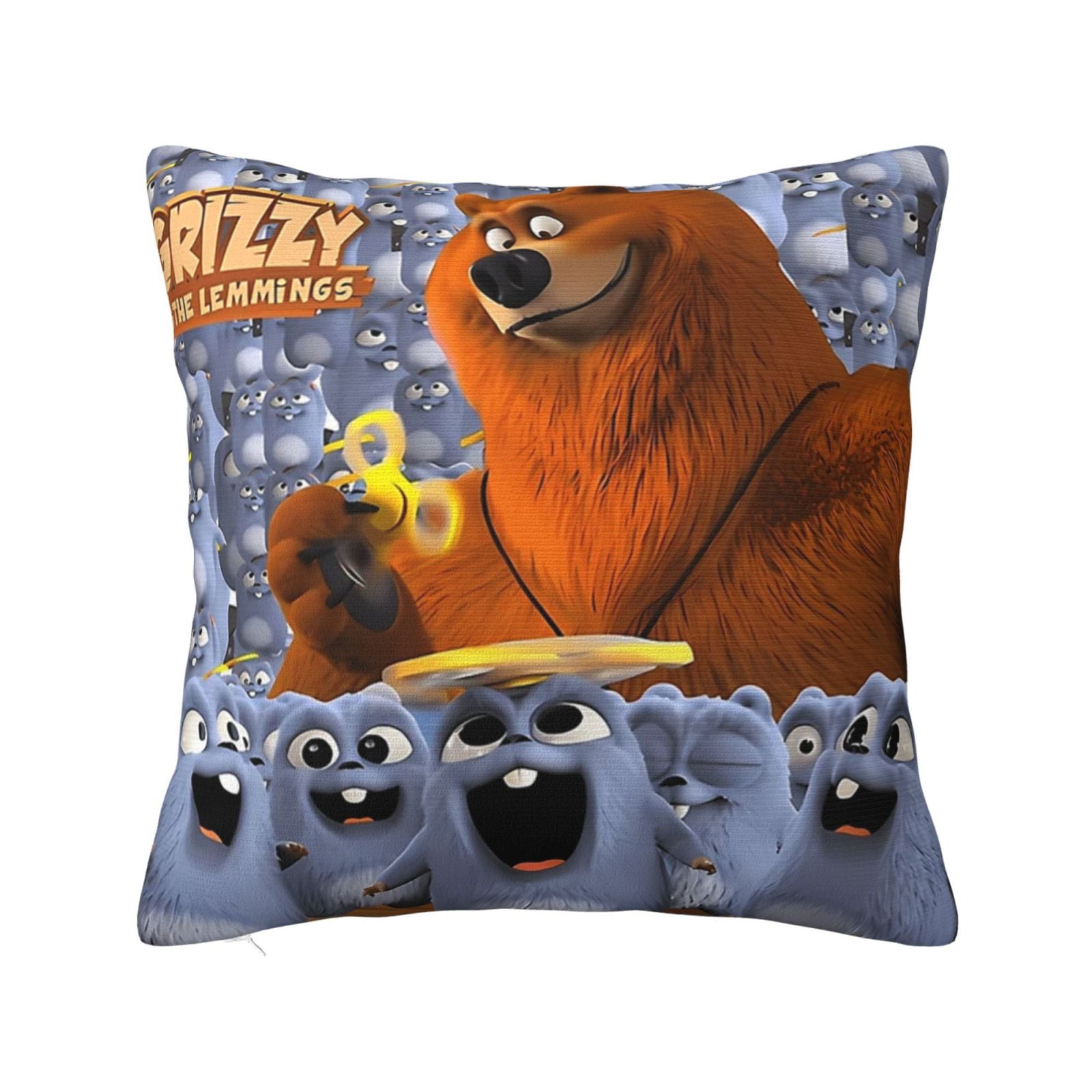 Throw Pillow Covers 24"x24" Inch, Grizzy and the Lemmings Decorative ...