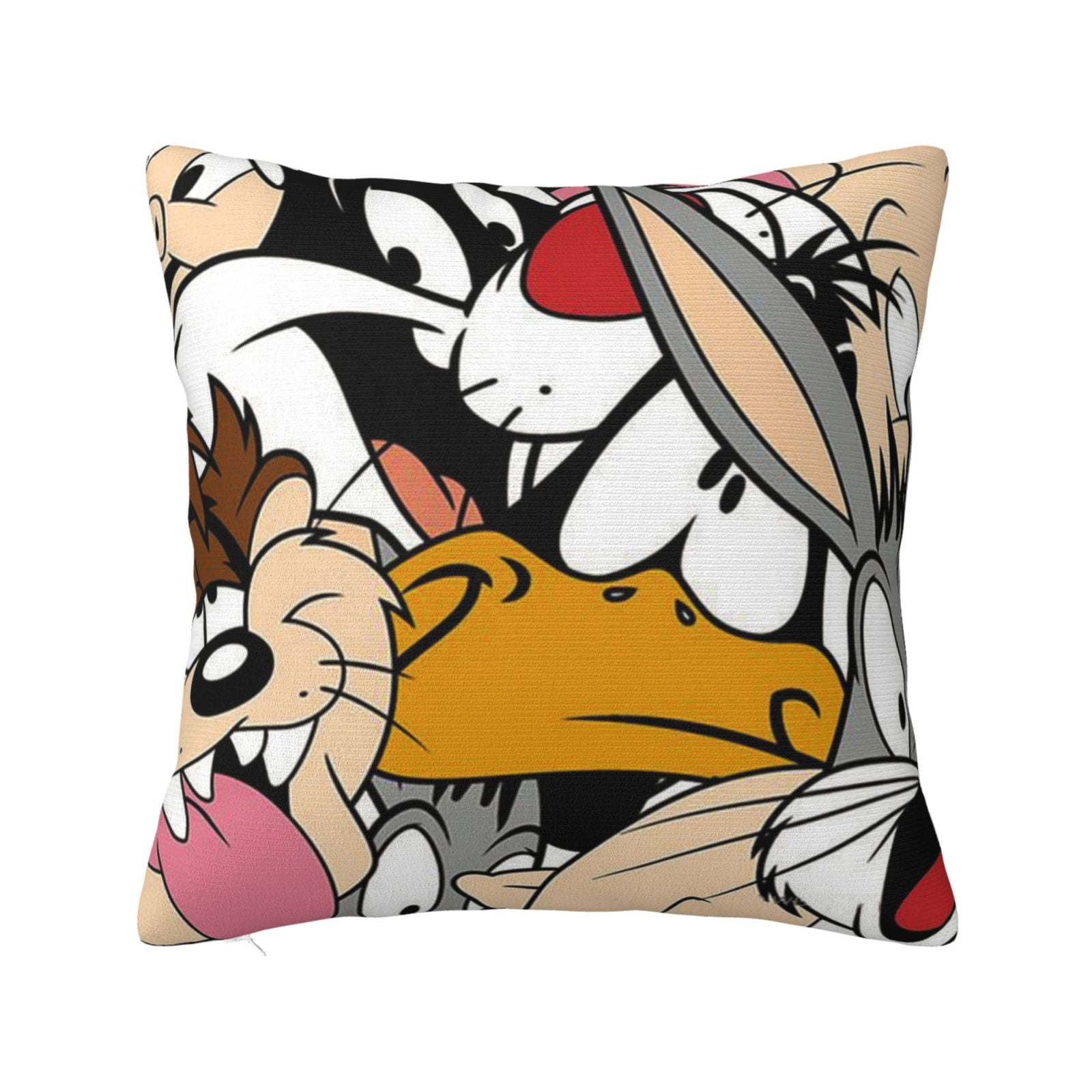 Throw Pillow Covers 24"x24" Inch, Looney Tunes Cartoons Decorative ...