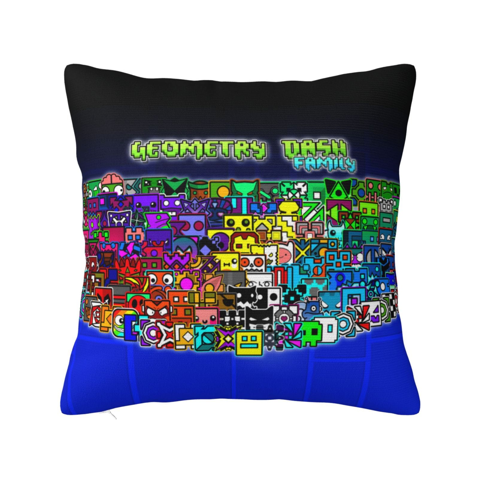 Throw Pillow Covers 26"x26" Inch, Geometry Dash Decorative Pillow Case ...