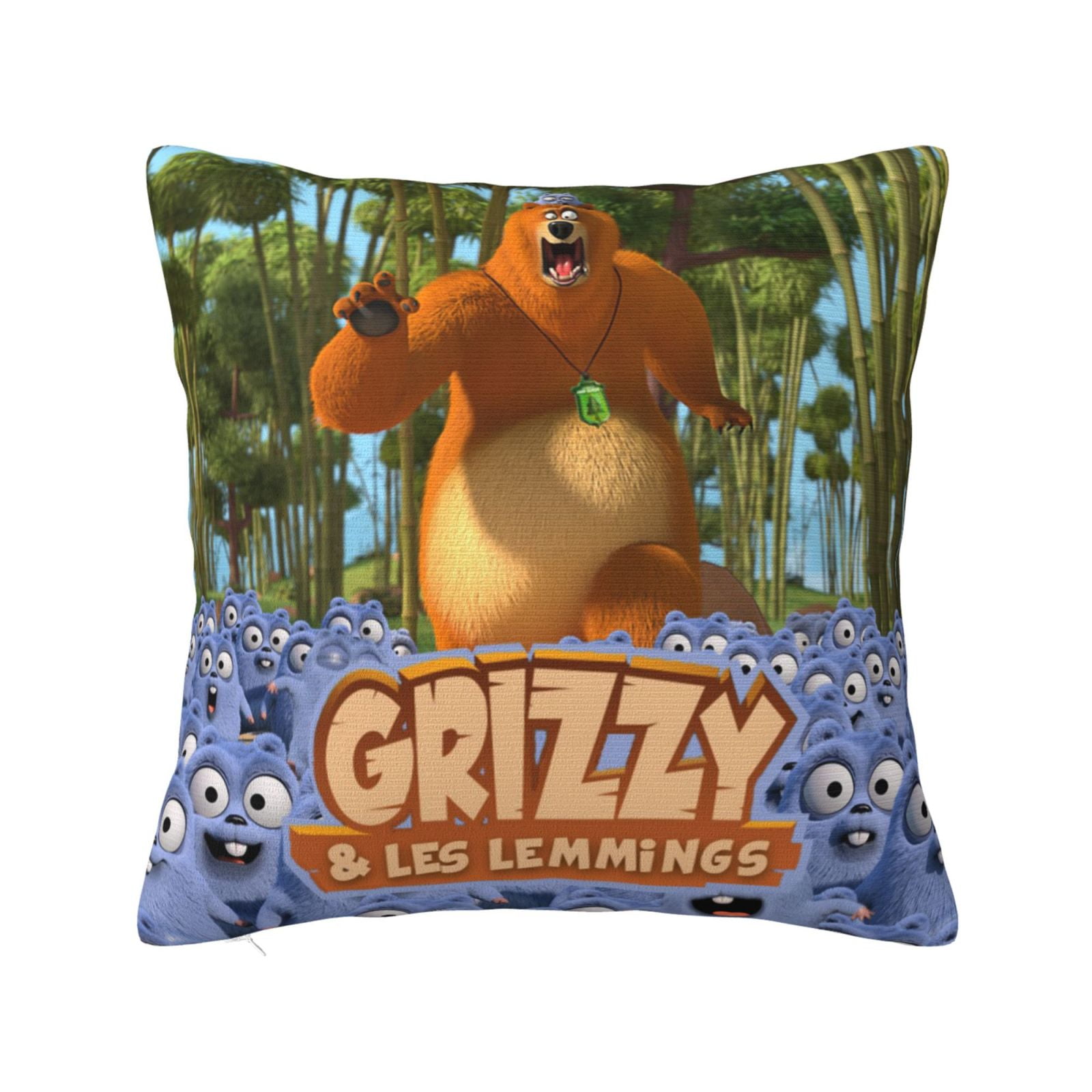 Throw Pillow Covers 26"x26" Inch, Grizzy and the Lemmings Decorative ...