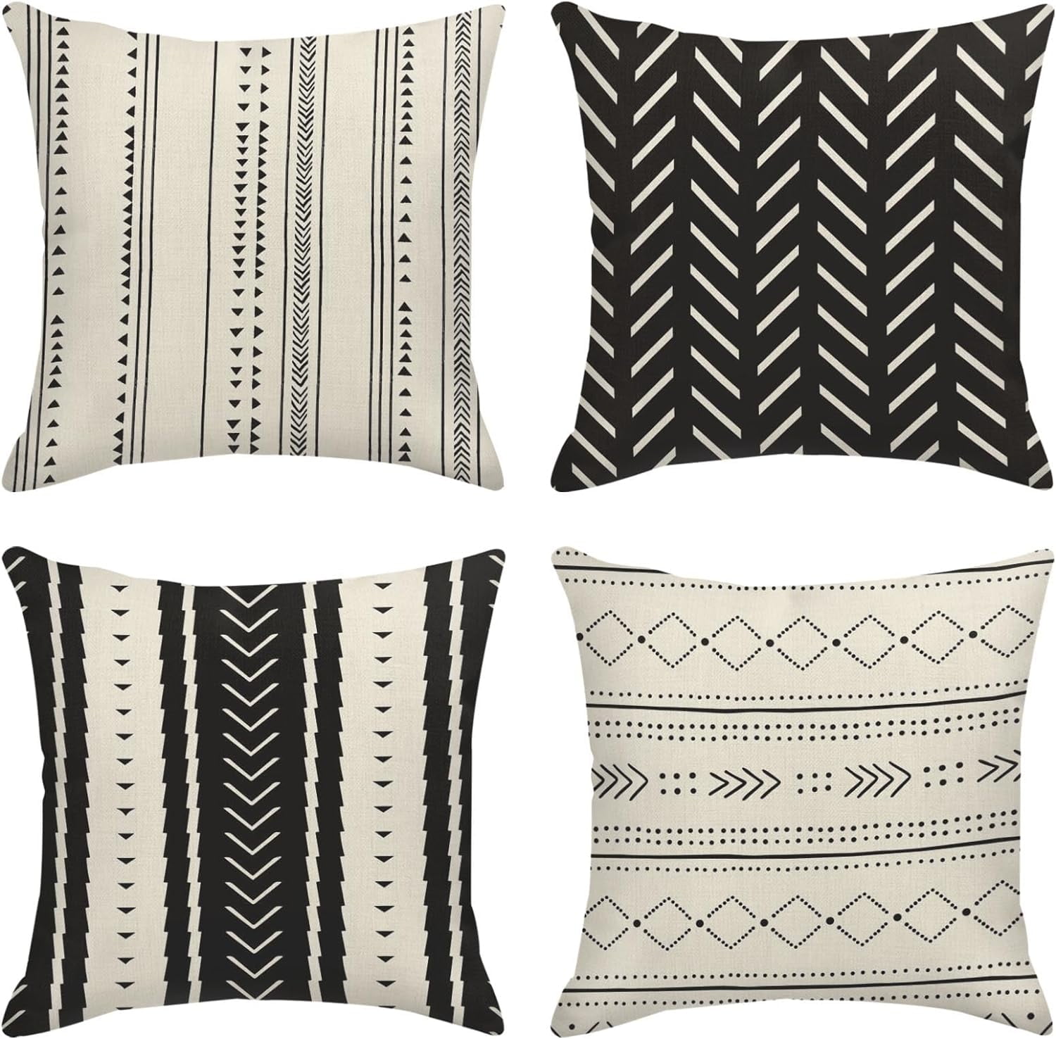 eikunn, Throw Pillow Covers, 18x18 inches, Set of 4 Outdoor Decorative ...