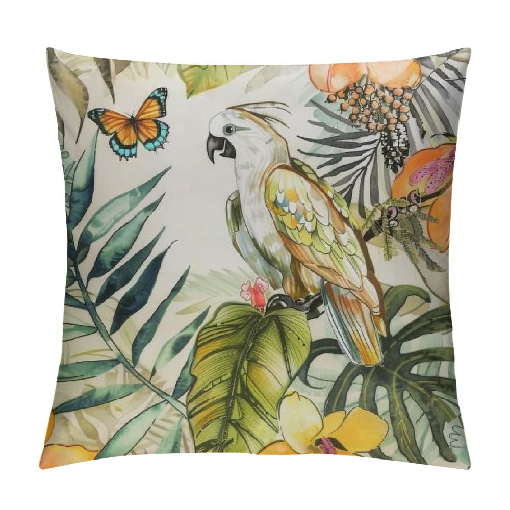 Throw Pillow Covers Parrot Square Cushion Covers Pillowcase Home Decor ...