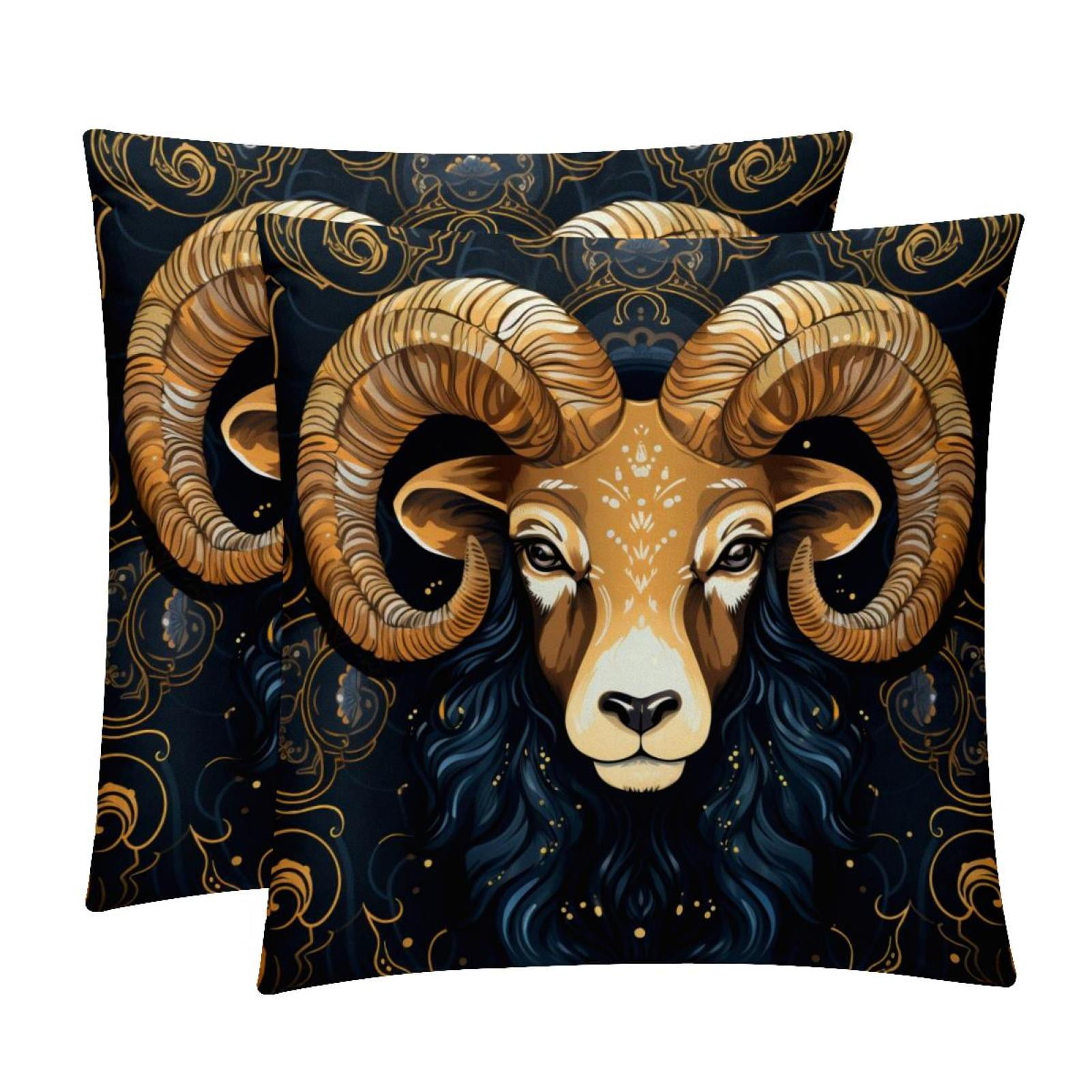 Throw Pillow Covers Set of 2, Velvet Bed Pillow Cases with Unique ...