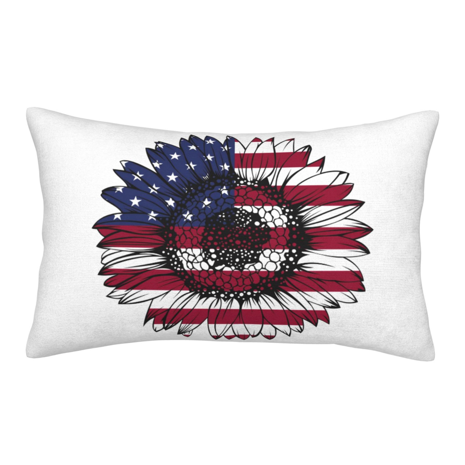 Throw Pillow Covers - american_flag_sunflower 16x24 Pillow Covers Case ...