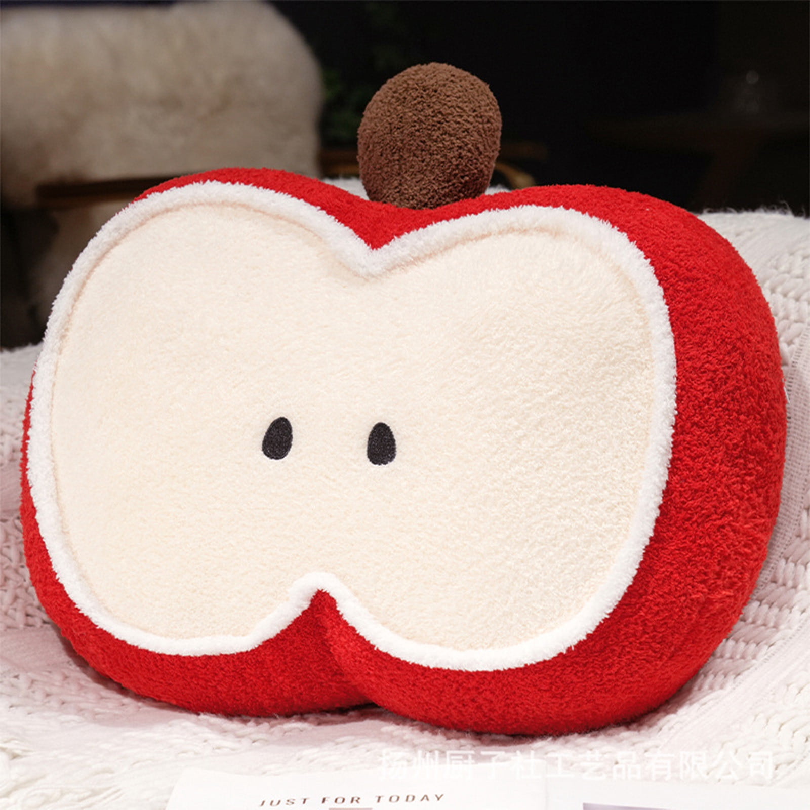 Throw Pillows Cute Apples-shaped Pillow Soft Fruit Decorative Sofa ...