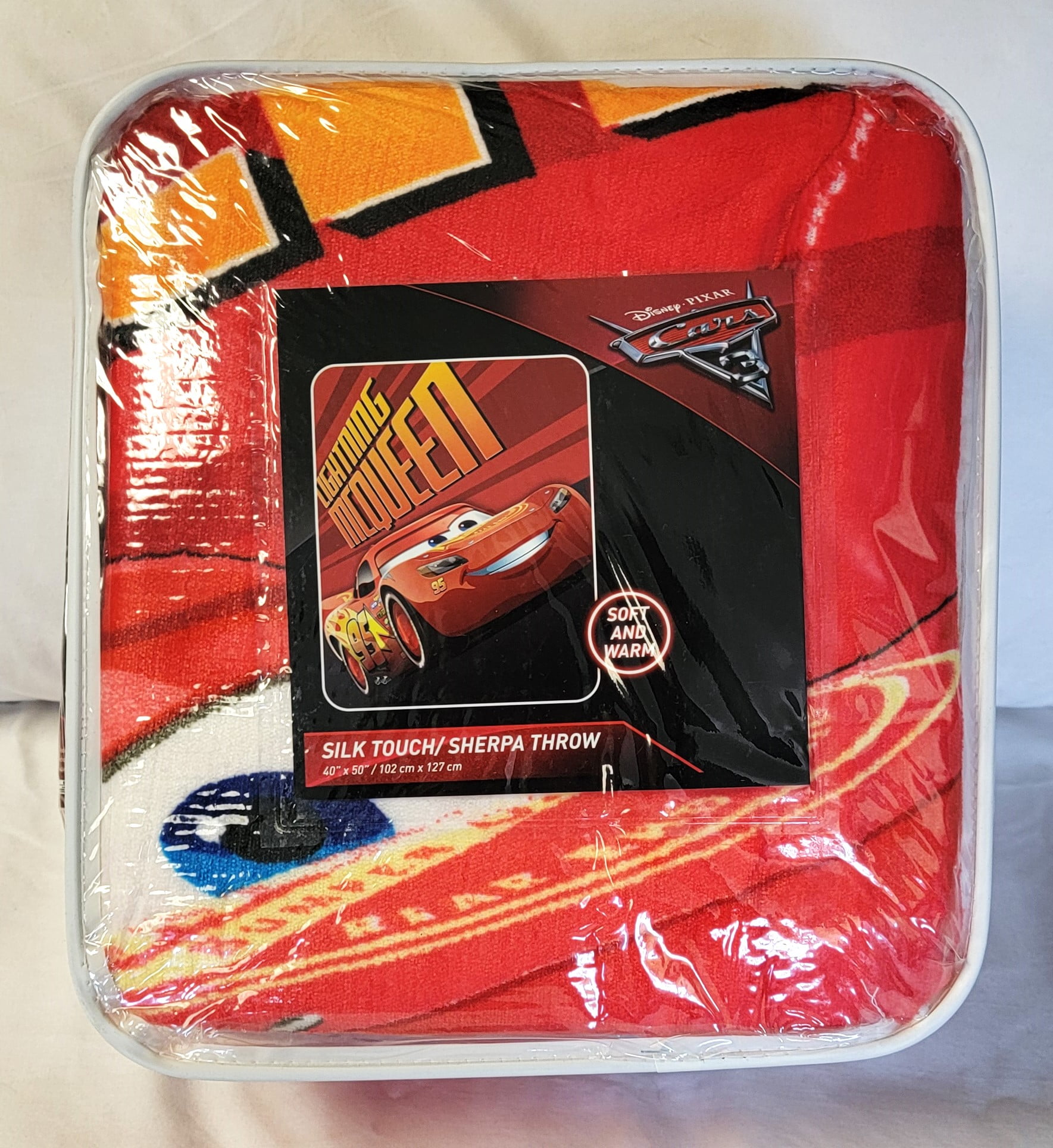 Throw blanket Lightning Mcqueen Cars Pixar for kid's toddler bedding ...