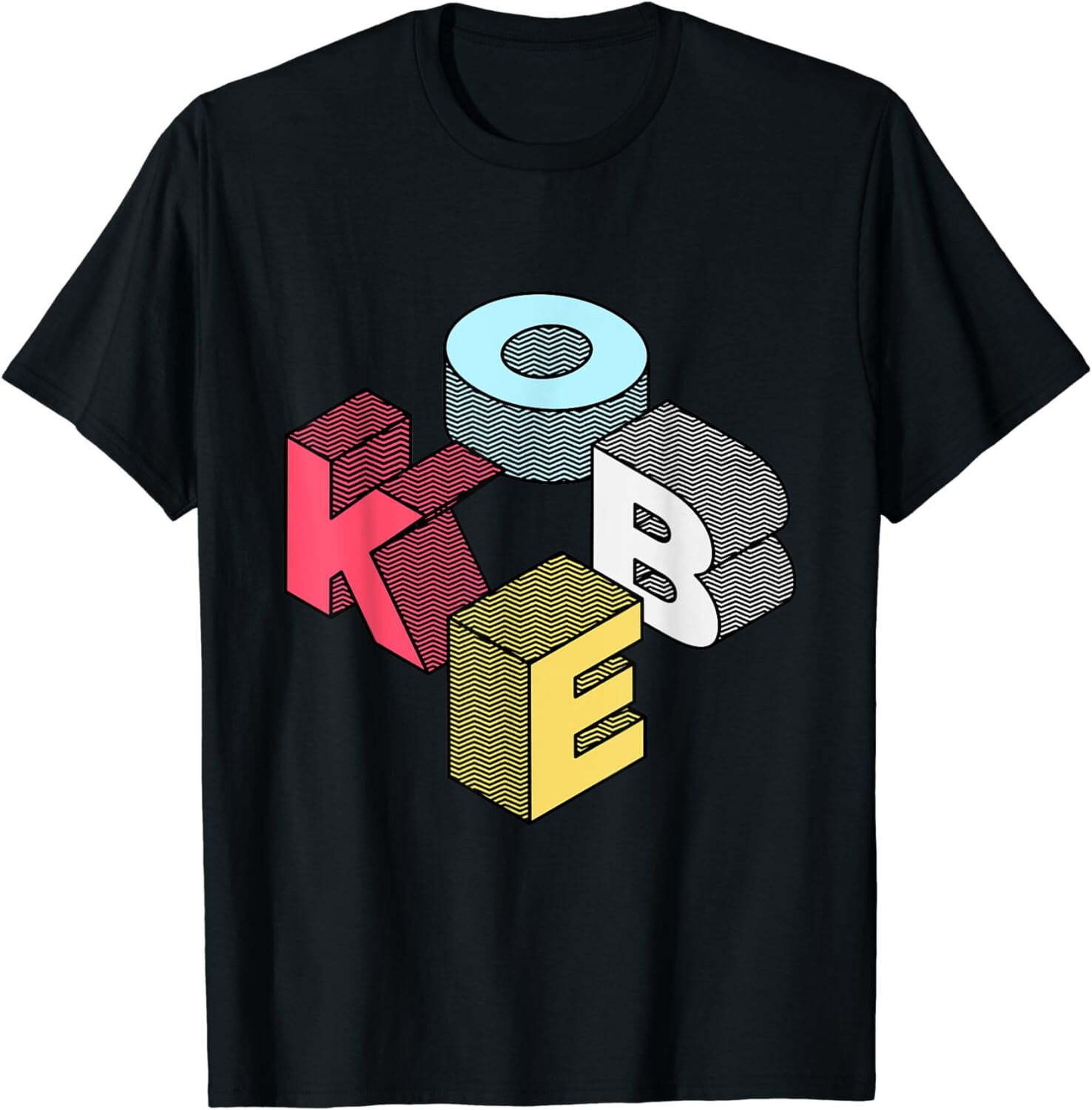 Throwback Cool: Kobe-Inspired Isometric Block Letter Tee with Vintage ...