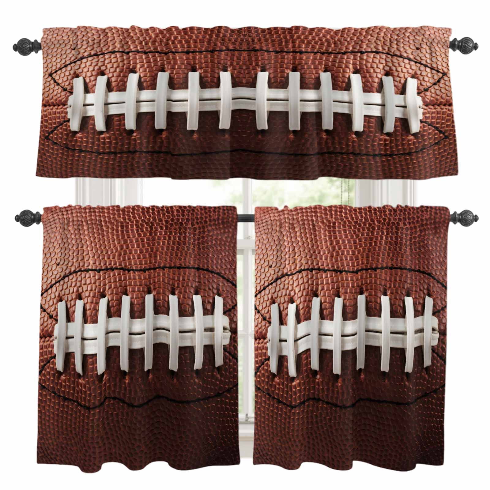 Throwback Football Curtain Valances Set Vintage American Football ...