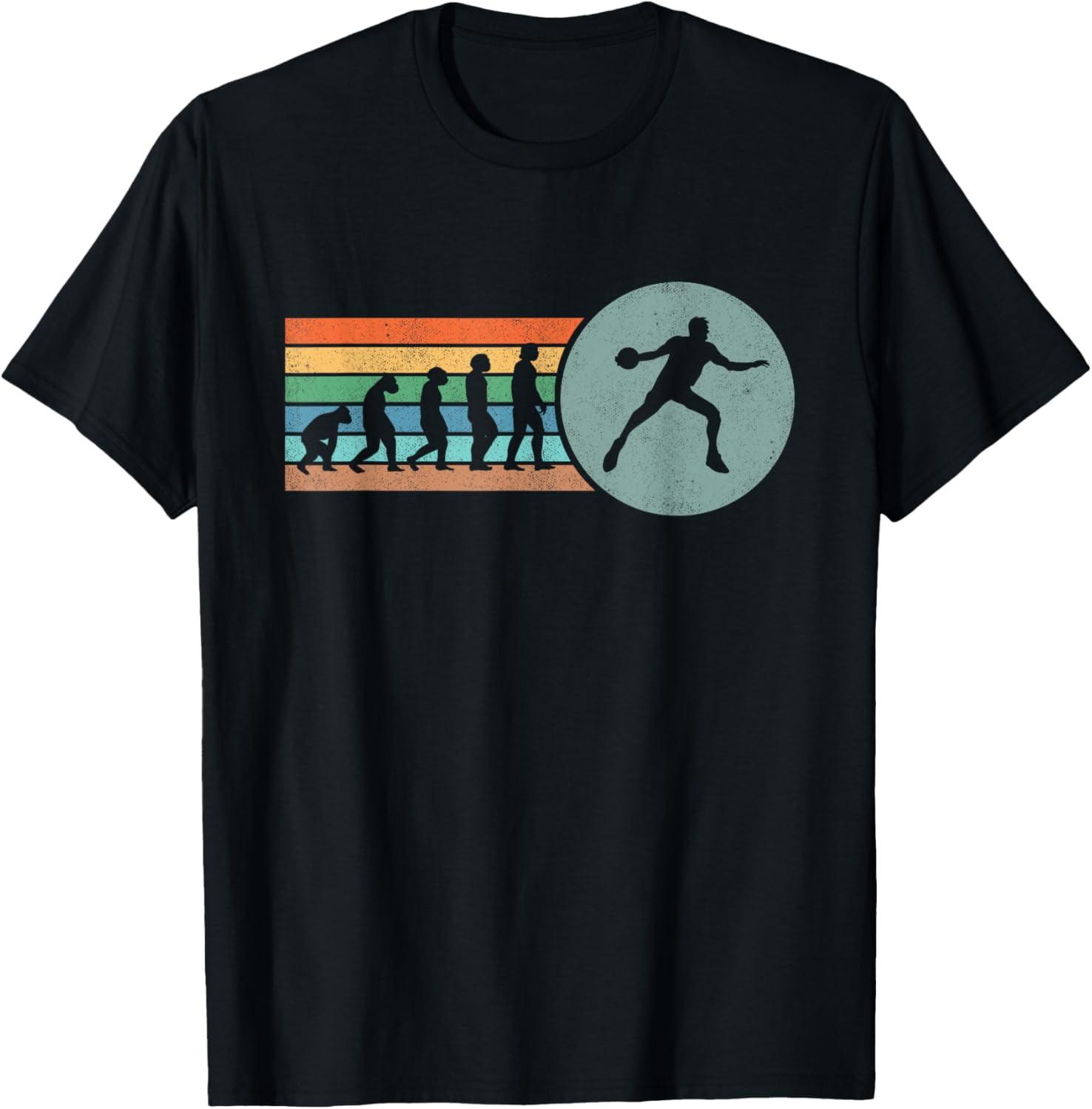 Thrower Evolution Throwing Track And Field Vintage Discus T-Shirt ...