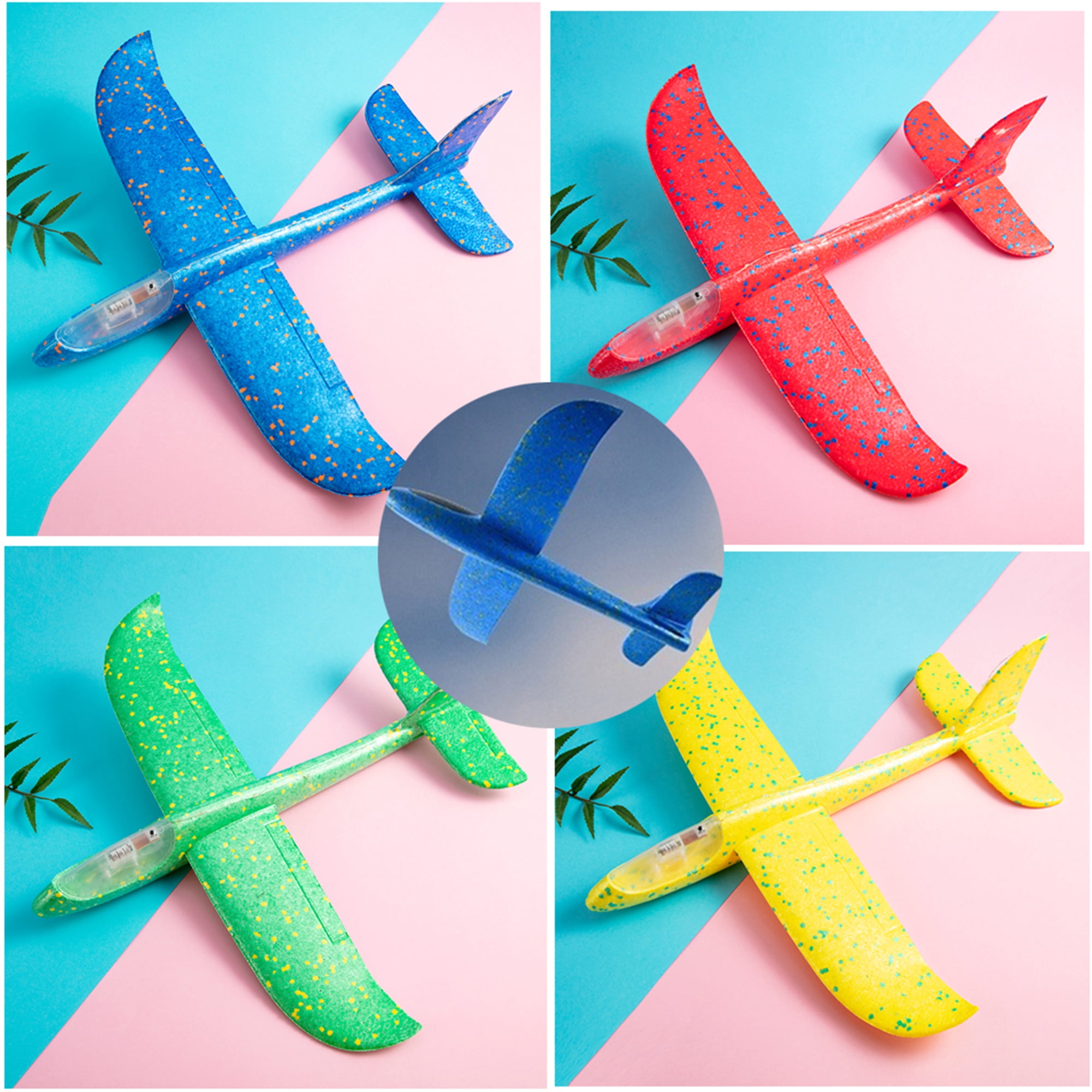 Throwing Foam Airplane Toys, 18.89 inch Flying Glider Inertia Plane ...