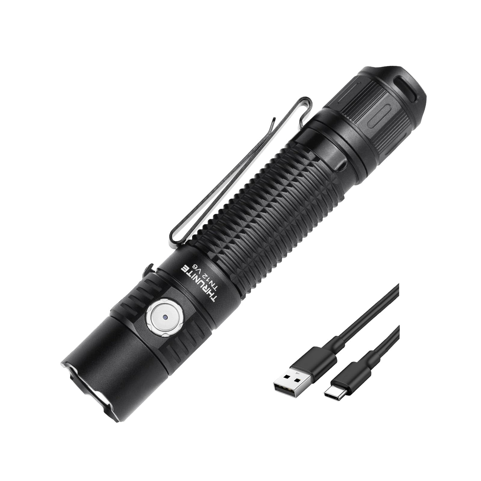 ThruNite TN12 V6 Tactical LED Flashlight, High 1950 Lumens Dual Switch ...