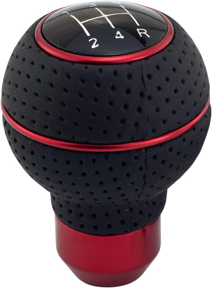 Thruifo 5 Speed Gear Stick Shifter Handle, Leather Covered Aluminum MT ...