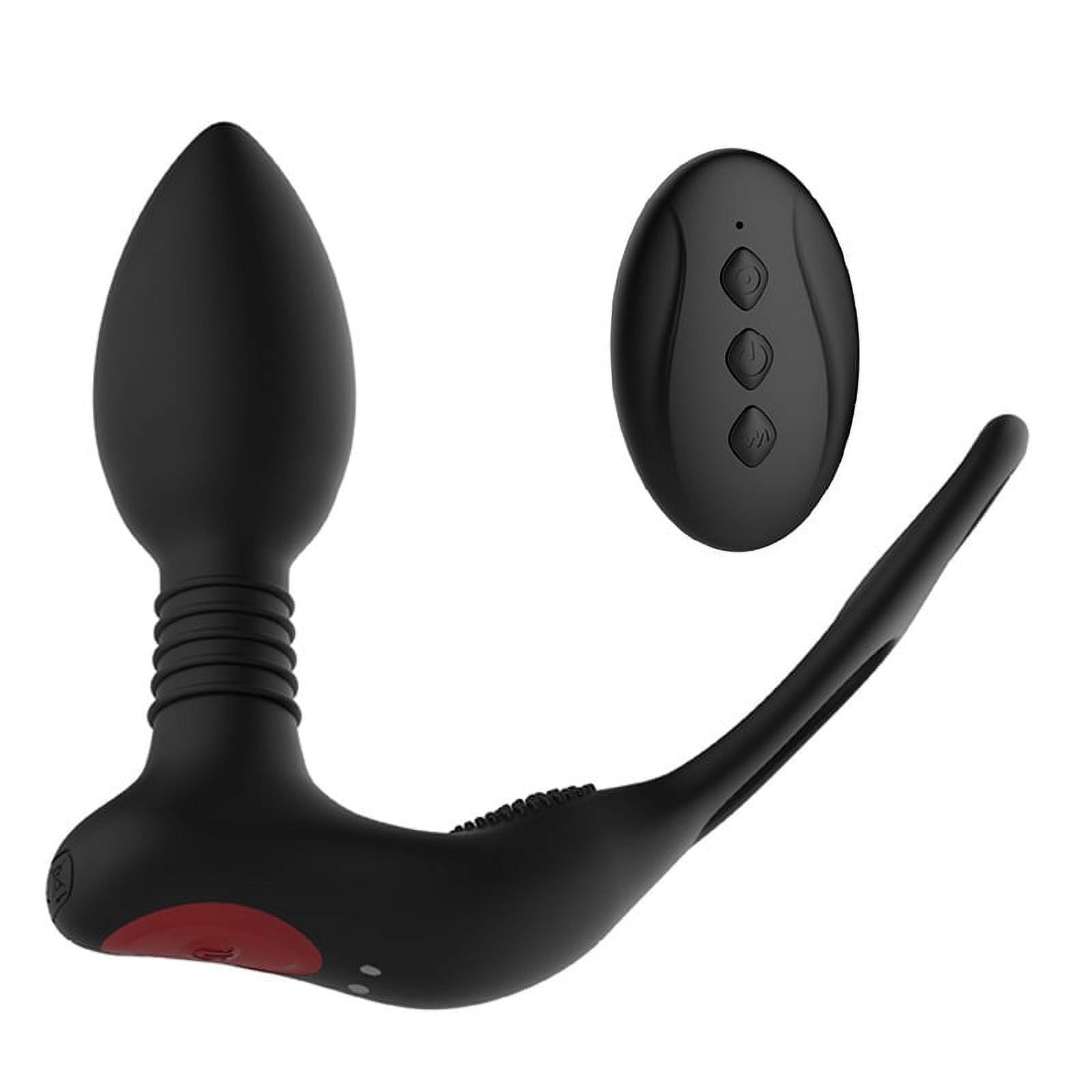 Thrust Anal Plug Vibrator With Remote Control Male Sex Toy Thrust