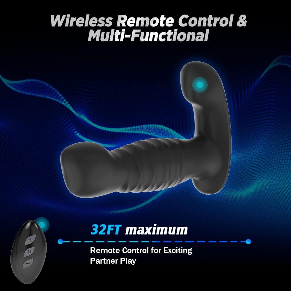 Thrusting Anal Vibrator Prostate Massager Ferewa Dual Motors Anal Plug