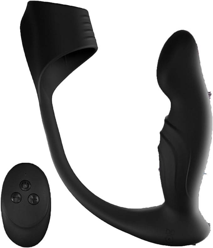 Thrusting Anal Vibrator Prostate Massager With Peni Ring Remote