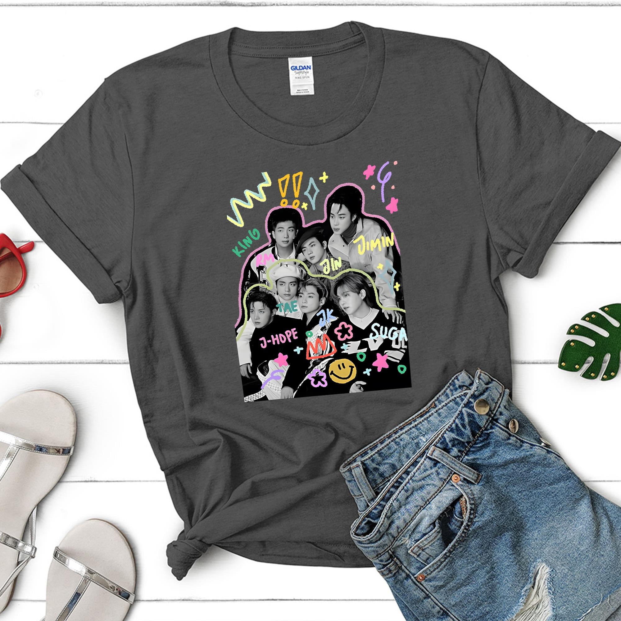 Thryve Bts Vintage Retro Fanart Y2K Style Shirt Jungkook Shirt Agust D ...