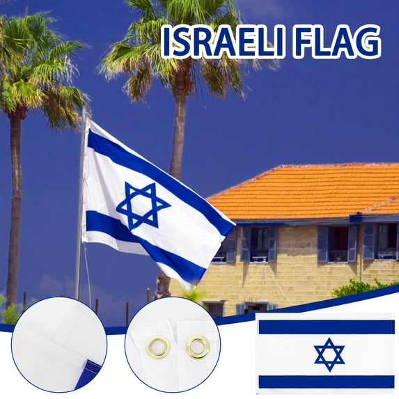 Thsue 3x5FT Israeli Flag with Brass Grommets, Double Stitched Edges ...