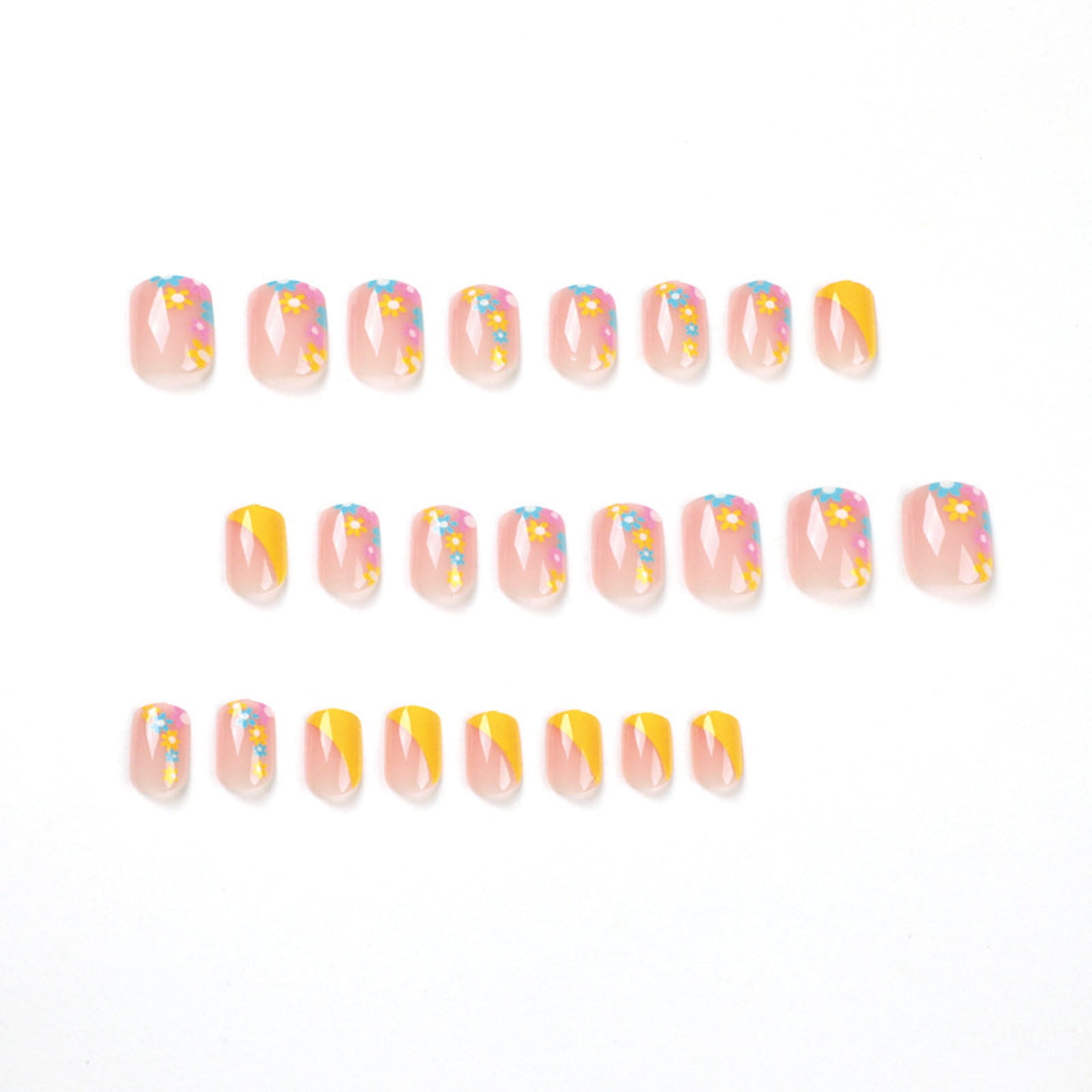 Thsue Acrylic Fake Nails Removable Nail Pieces Daily Wear Artificial ...