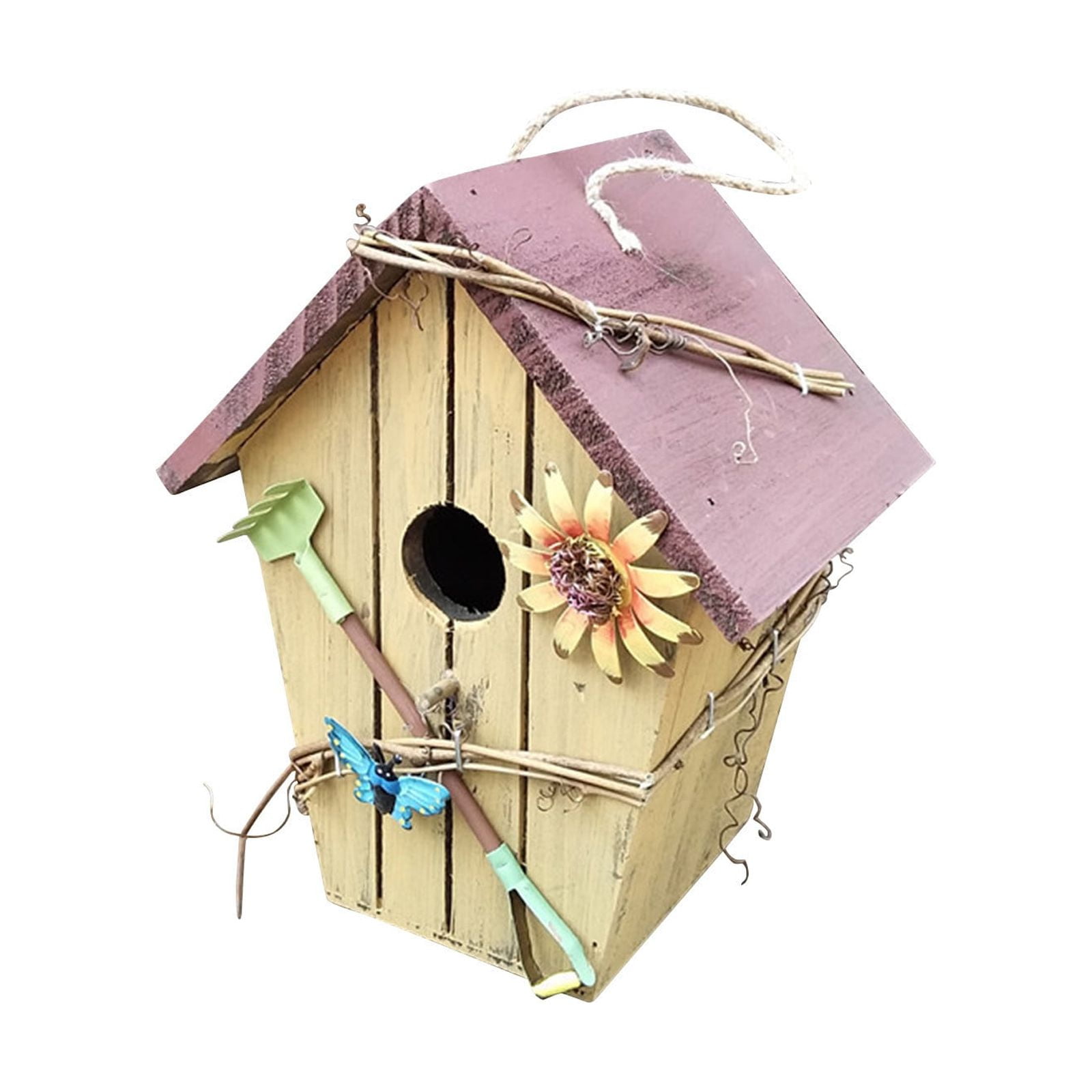 Thsue Bird Houses for Outside,7.8 Inch Bird House,Wooden Bird House ...