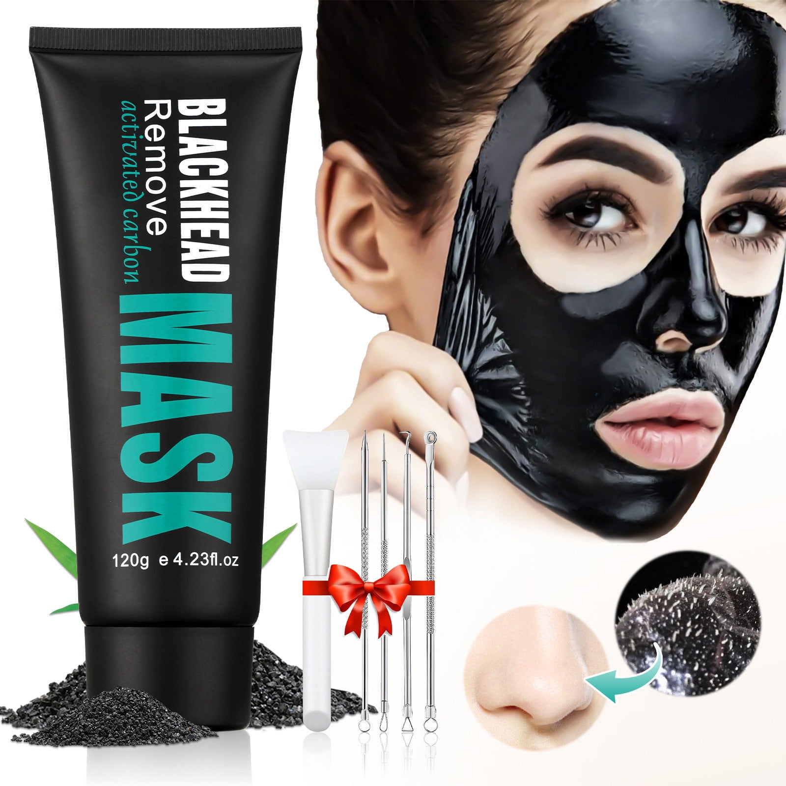 Thsue Charcoal Blackhead Remover Mask Bamboo Blackhead Removal Mask