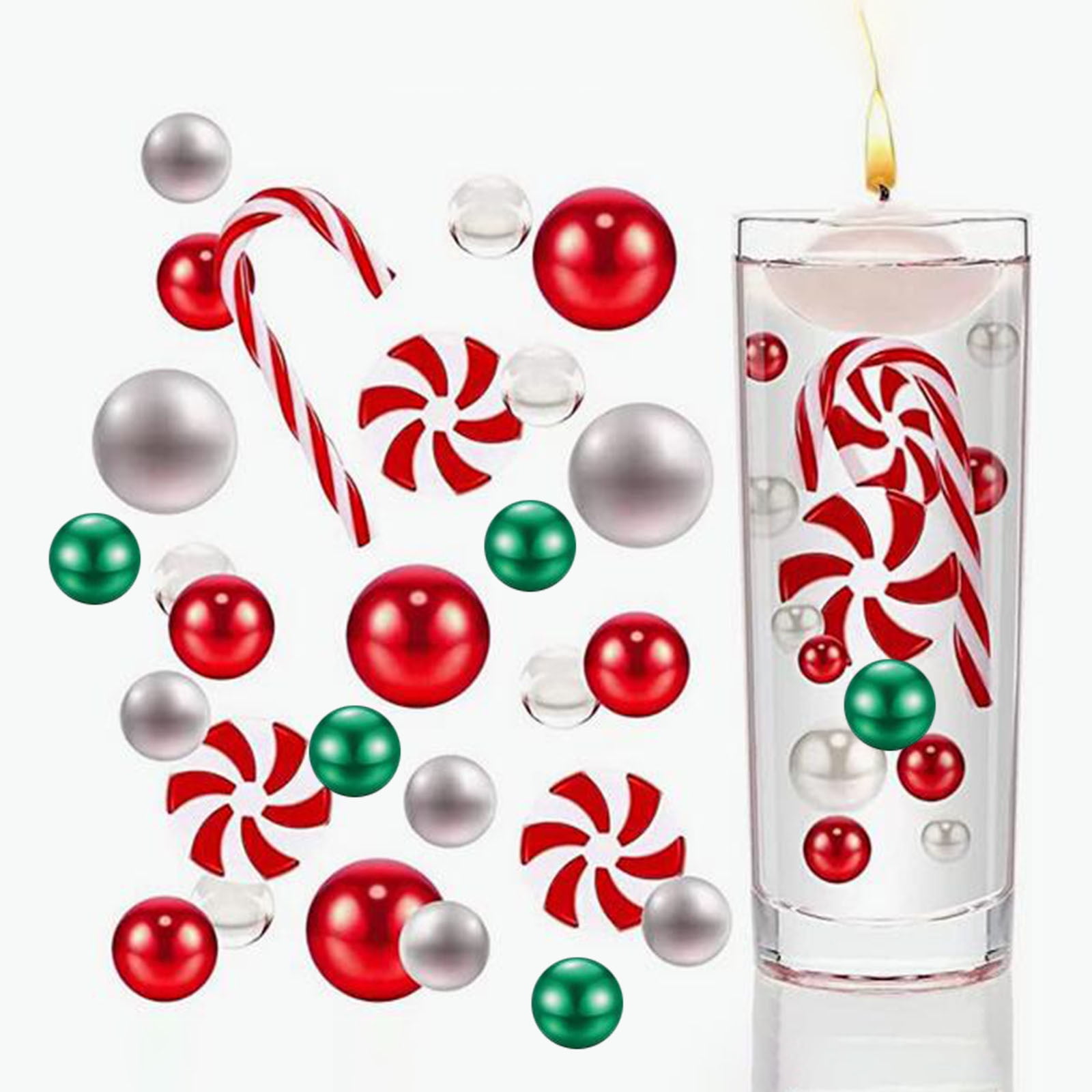 Thsue Christmas Vase Filler Beads Floating Pearls for Vases, Filler ...