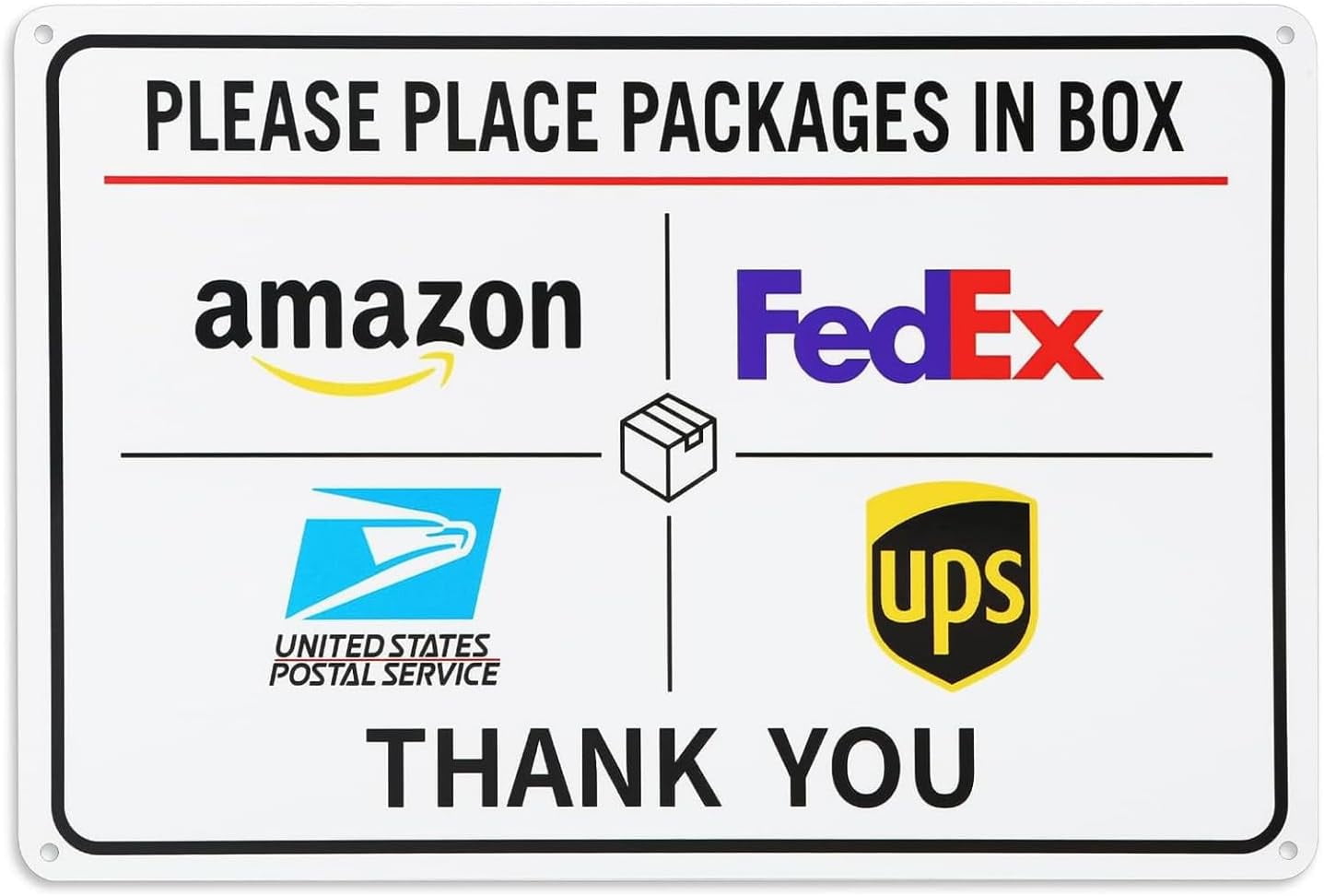 Thten Package Delivery Sign Instructions Amazon UPS FedEx Delivery Box ...