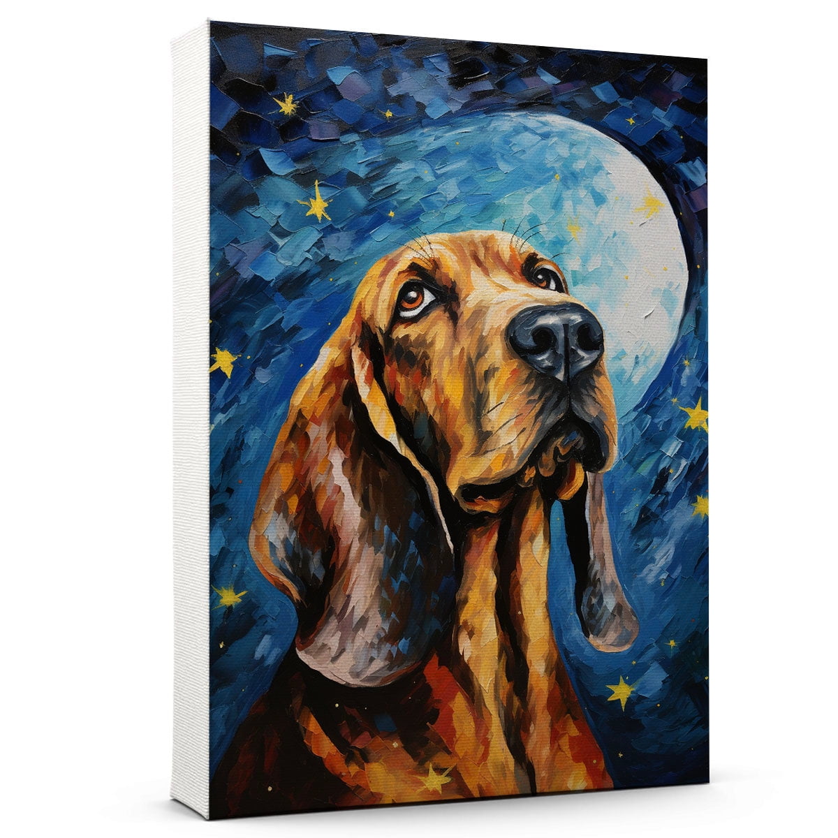 Thuan Bloodhound Dog Art Van Gogh-Inspired - Contemporary Abstract ...