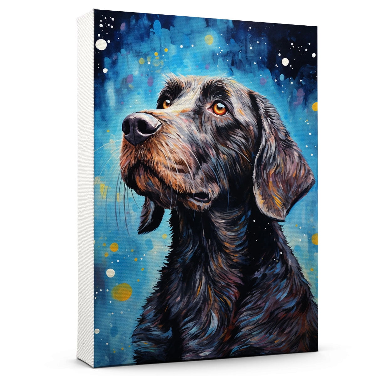 Thuan German Wirehaired Pointer Dog Art Van Gogh-Inspired ...