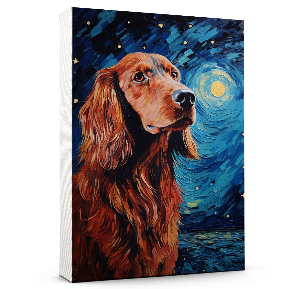 Thuan Irish Setter Dog Art Van Gogh-Inspired - Contemporary Abstract ...