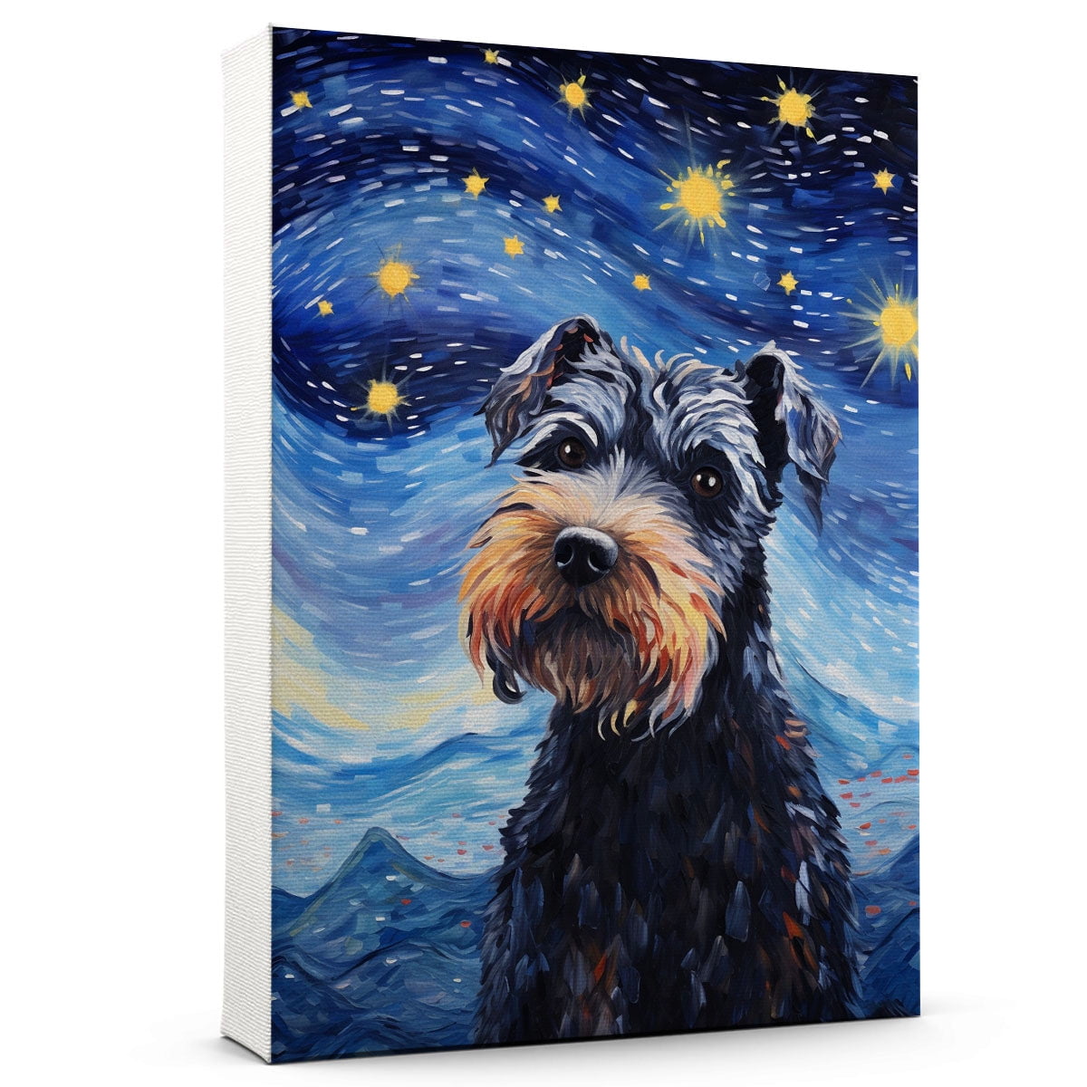 Thuan Kerry Blue Terrier Dog Art Van Gogh-Inspired - Contemporary ...
