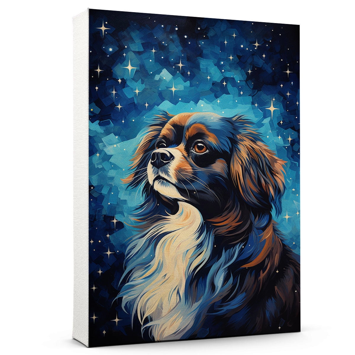 Thuan Tibetan Spaniel Dog Art Van Gogh-Inspired - Contemporary Abstract ...