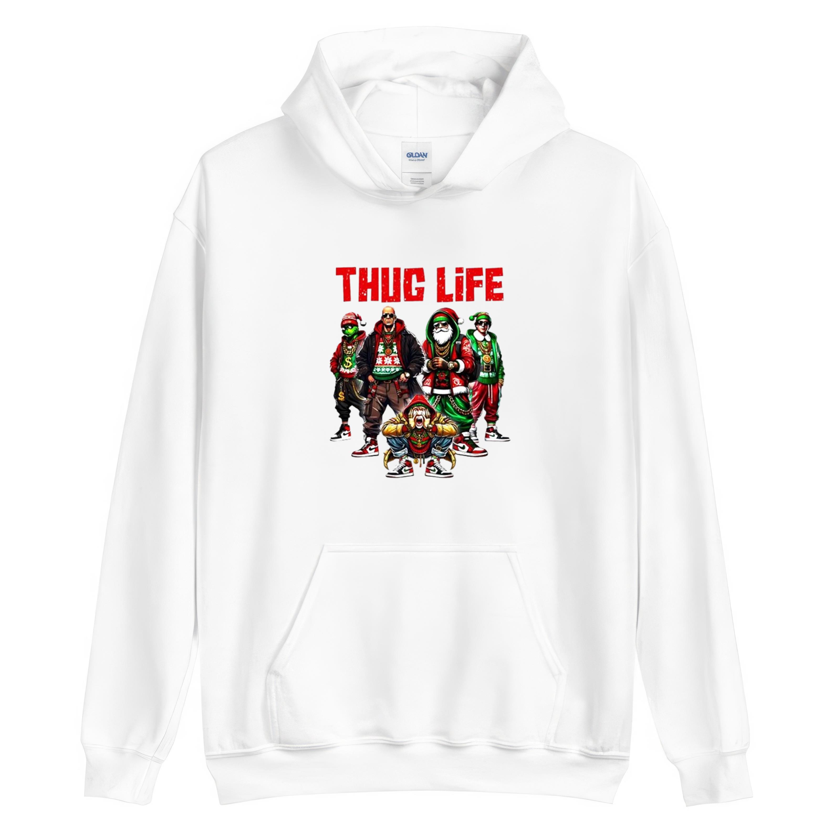 Thug Life Christmas Movie Characters Santa Claus Friends shirt-New ...
