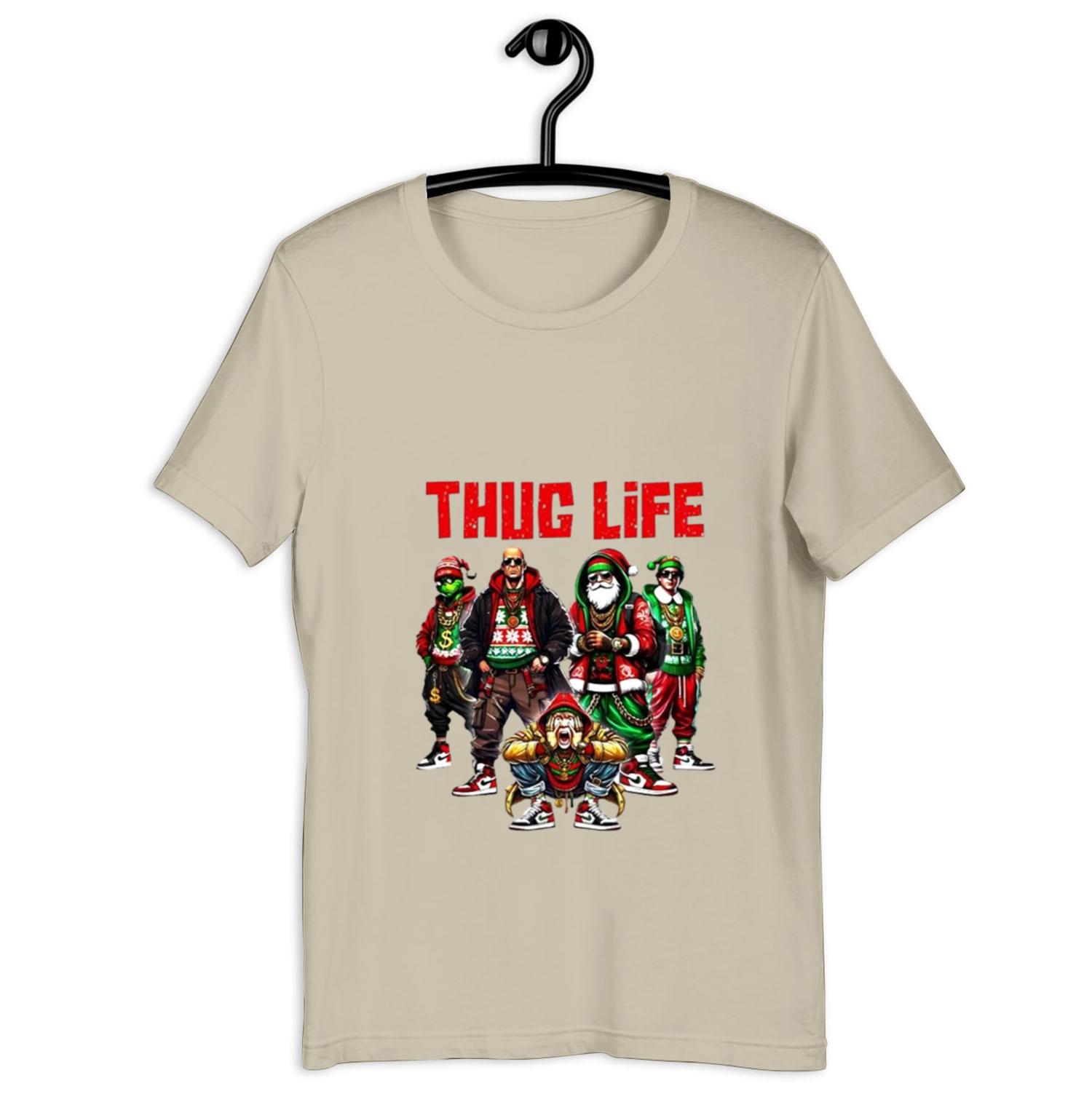 Thug Life Christmas Movie Characters Santa Claus Friends shirt- New ...