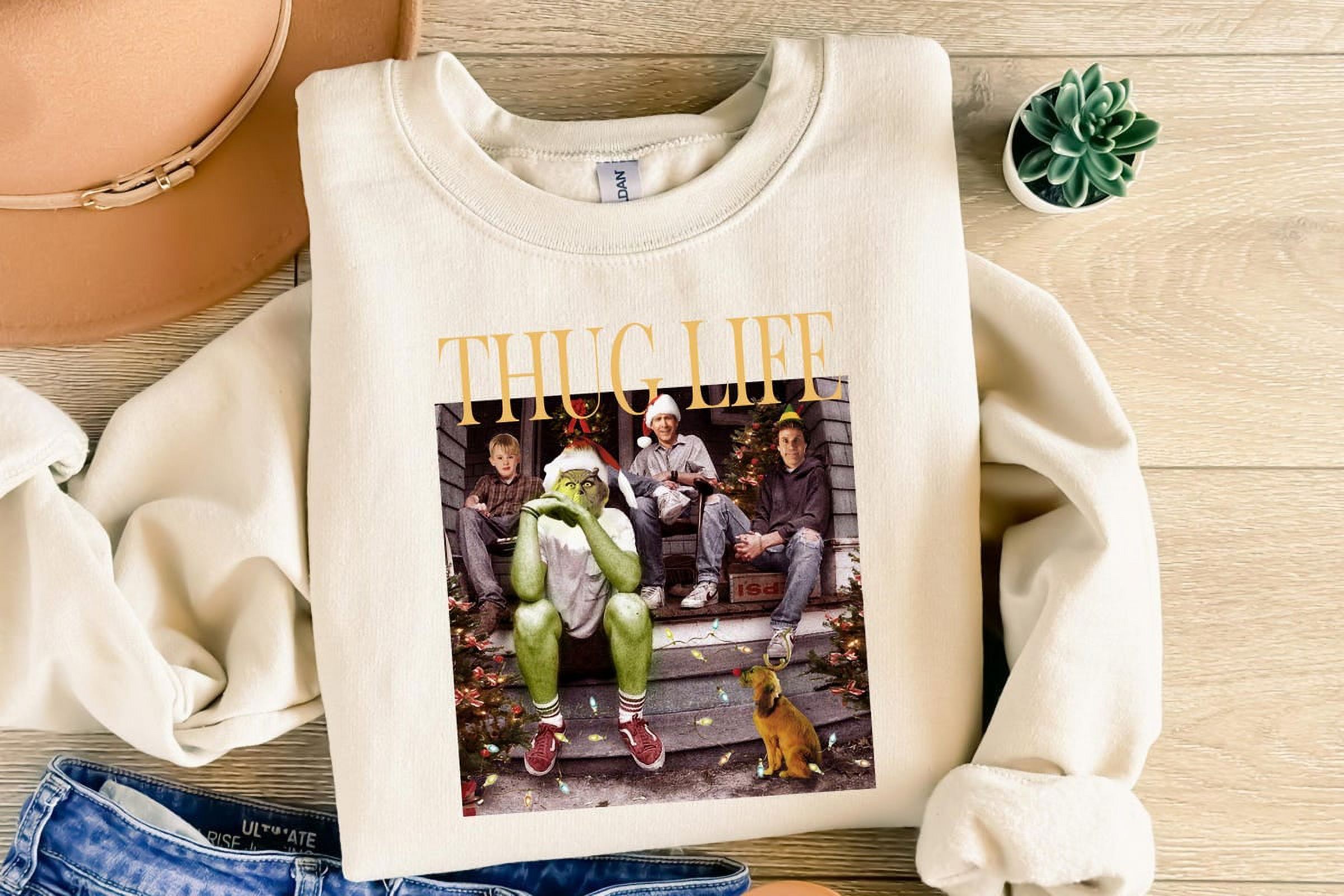Thug Life Christmas Movie Shirt, Christmas Friends Sweatshirt, Thug ...