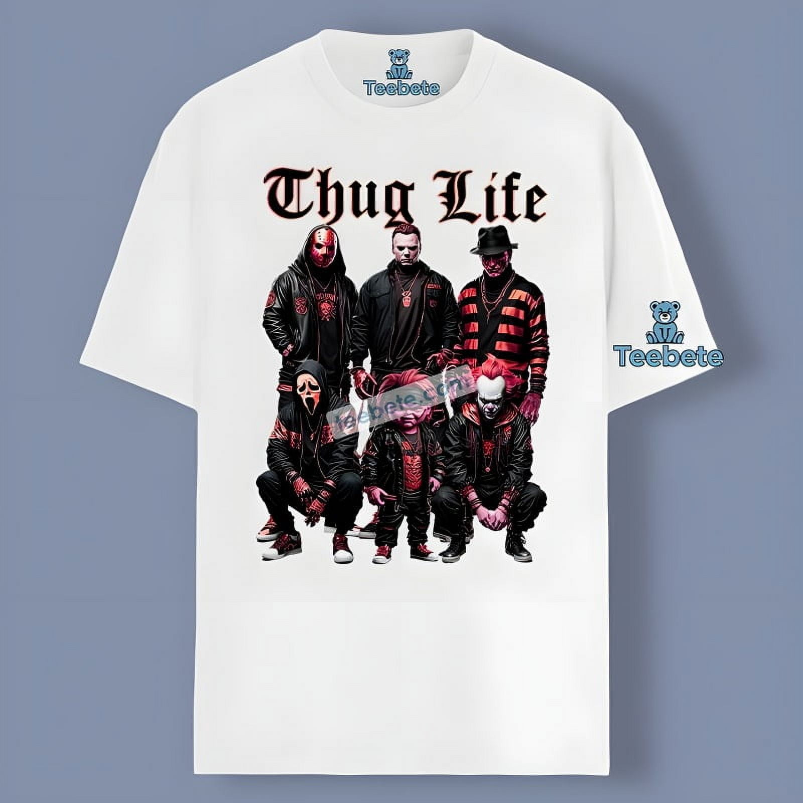 Thug Life Halloween Horror Character Jason Voorhees Ghostface Shirt ...