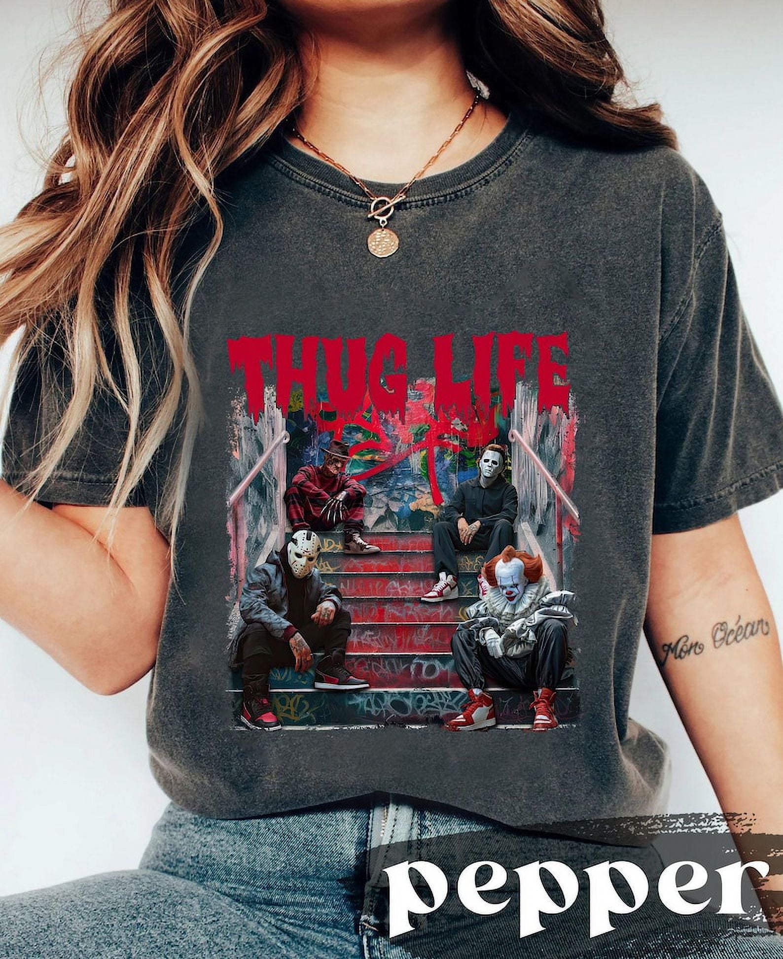Thug Life Horror Movie Comfort Colors T-Shirt, Movie Killer Shirt ...