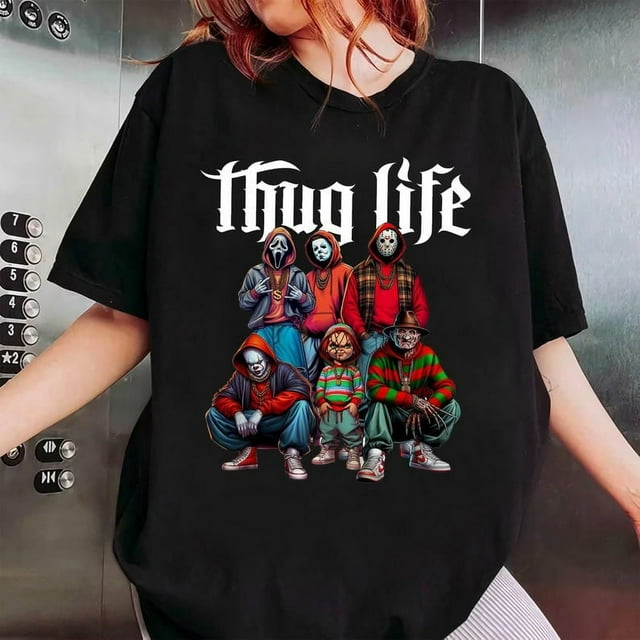 Thug Life Horror Movie Shirt Killer Scary Halloween Horror Friend Shirt ...