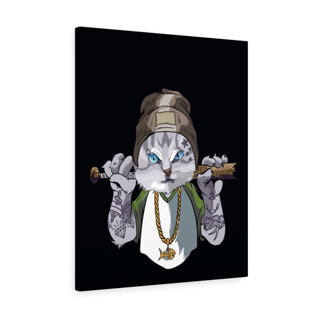 Thug Life Kitty Gangsta Cat Funny Wall Decor for Home Office GymPrint ...