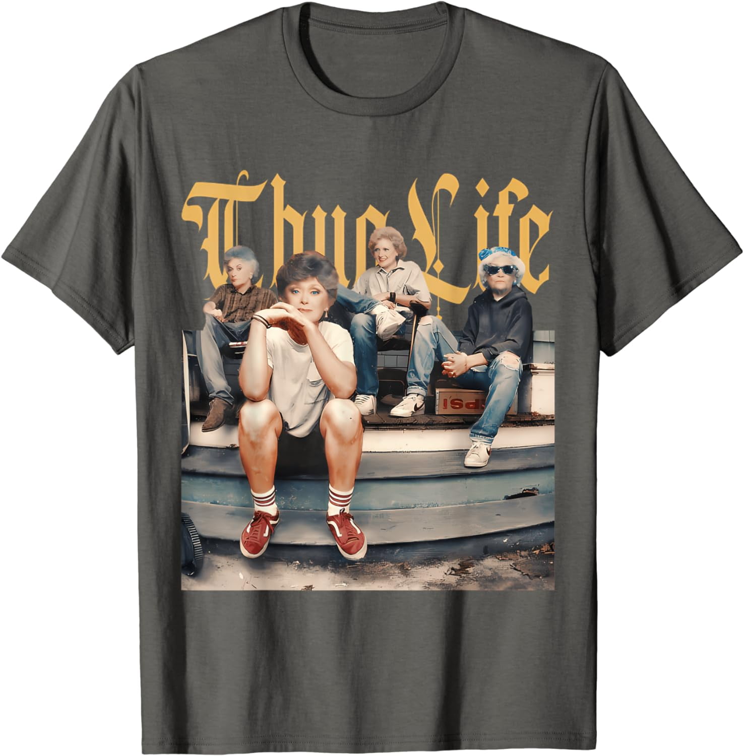 Thug Life Stay Golden Gilrs Vintage T Shirt