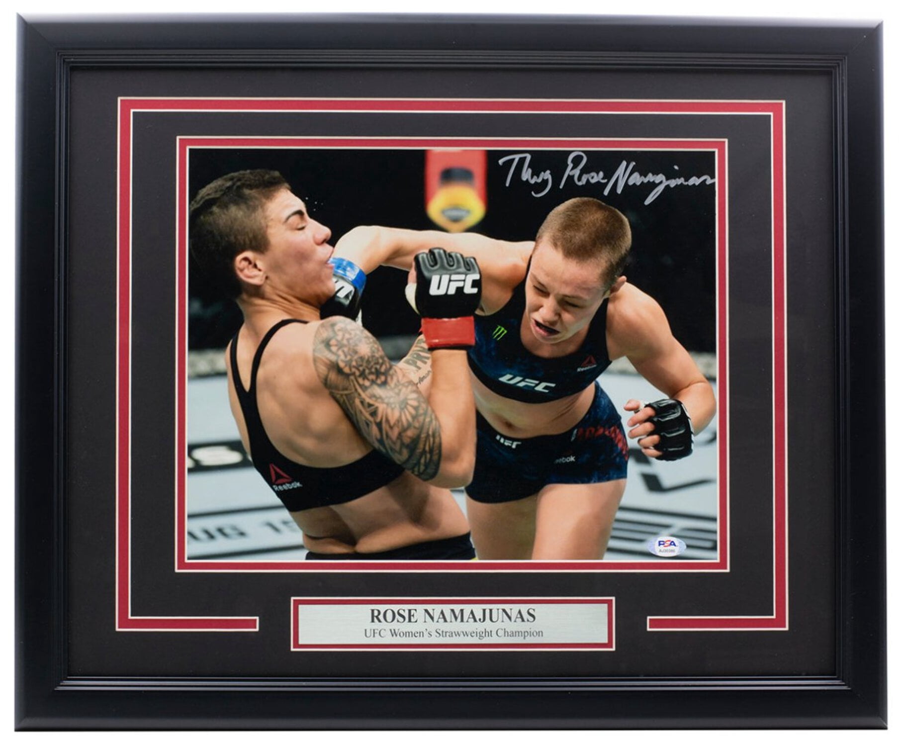 Thug Rose Namajunas Signed Framed Punch 11x14 Photo PSA - Walmart.com