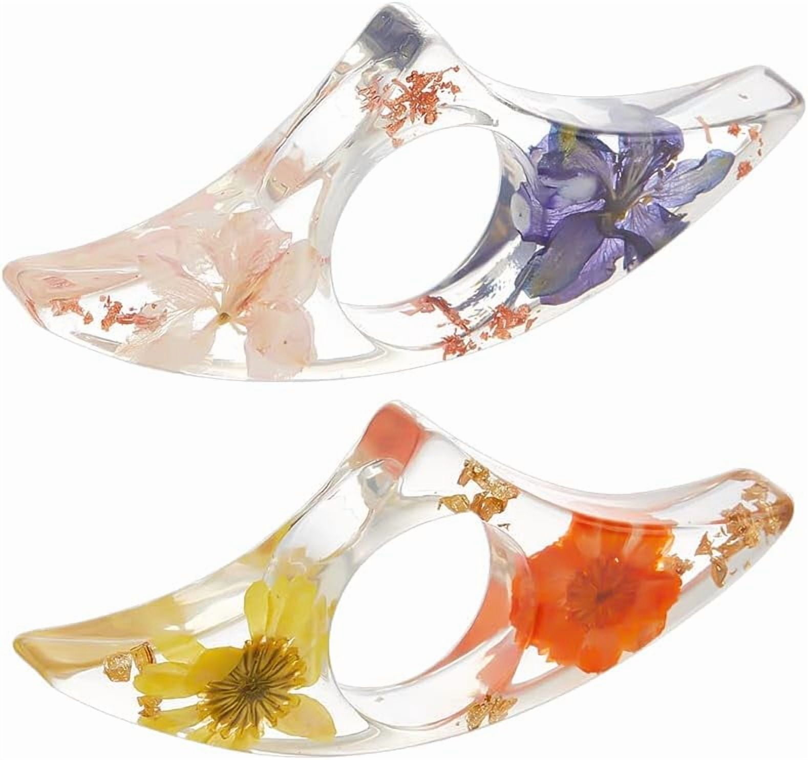 Thumb Book Page Holder Resin with Dried Flower Thumb Bookmark ...