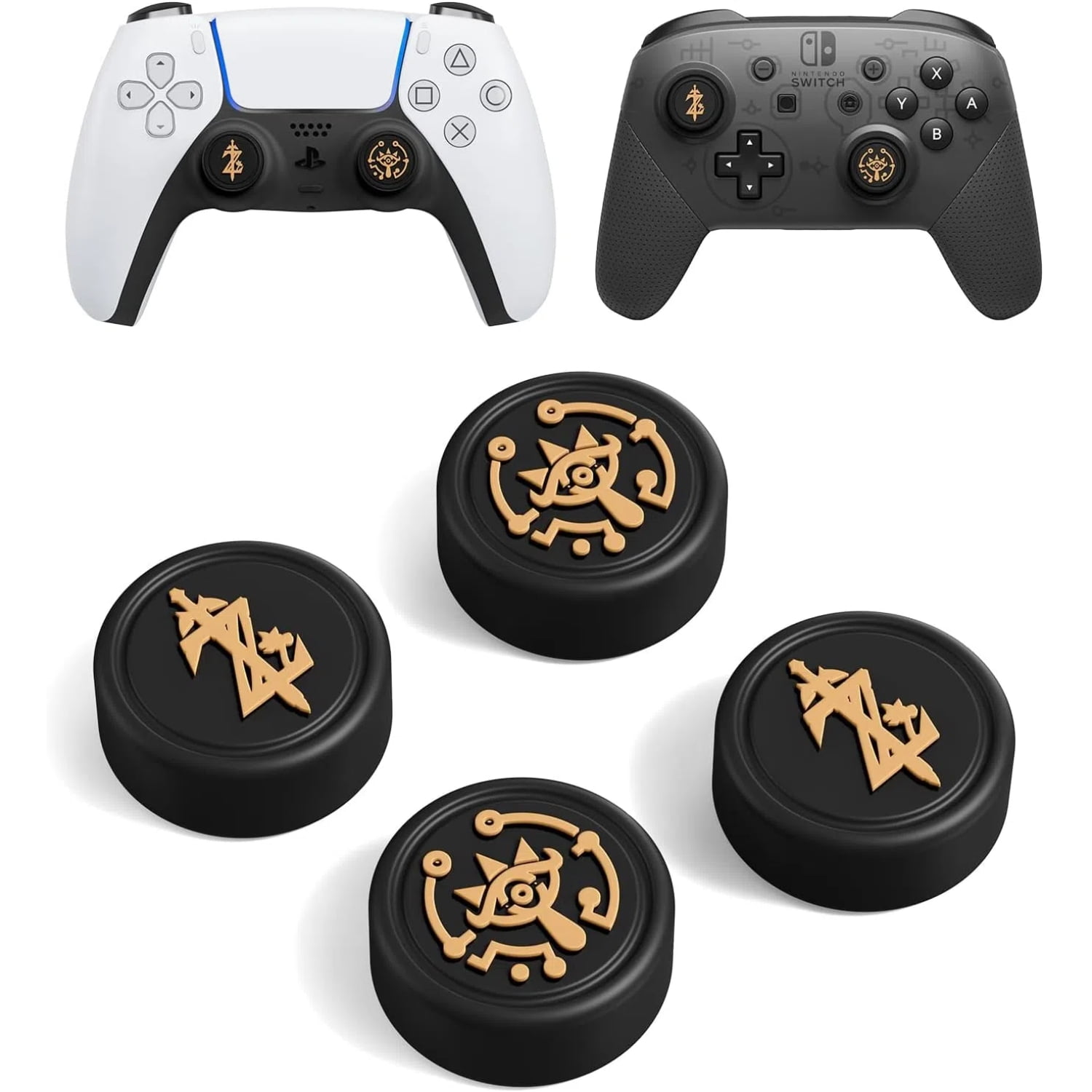 Thumb Grip Caps For Switch Pro, PS5/PS4 Controllers - Silicone Joystick ...