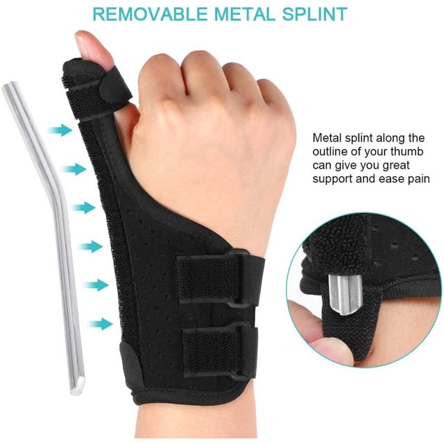 Thumb Orthosis for Left or Right, Thumb Brace with Removable Brace ...