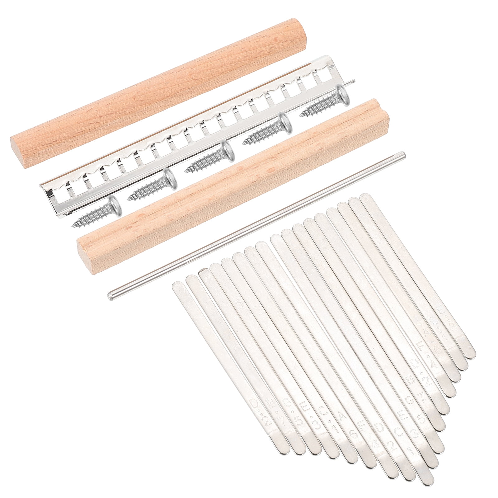MERRYHAPY Thumb Piano Kalimba Assembly Kit with Wooden and Metal Keys ...