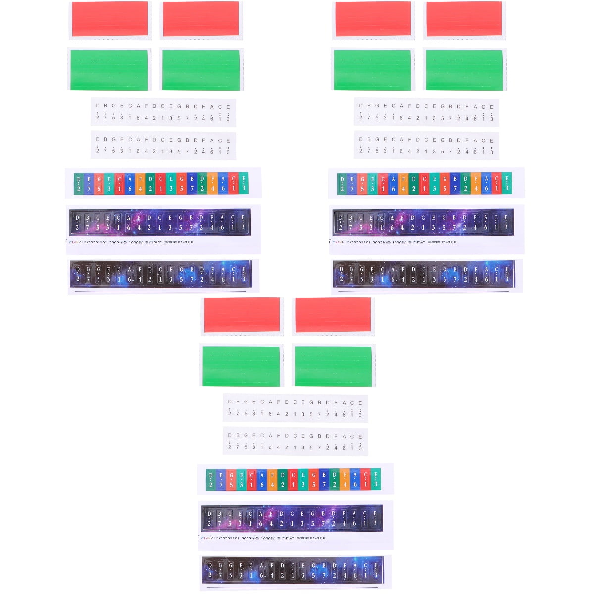 Thumb Piano Reminder Stickers Finger Note Alphabet Keyboard Books ...