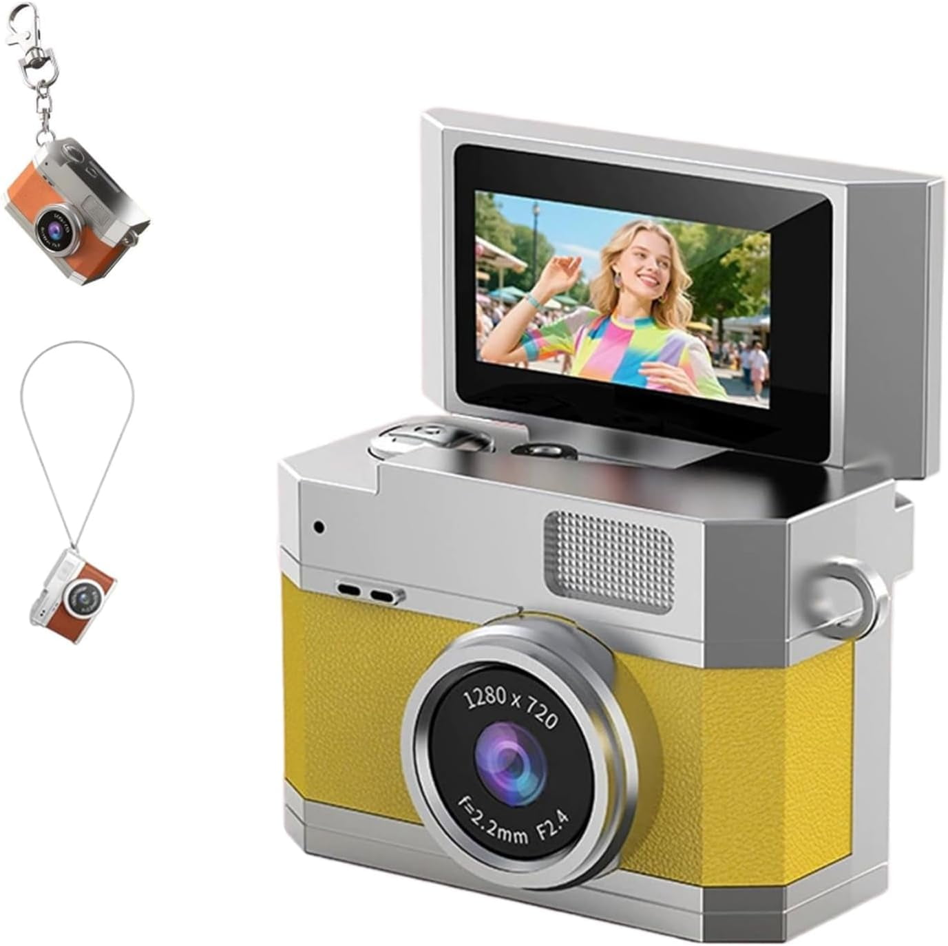 Thumb-Sized Flip Screen Mini Camera - Digital Retro Ccd High-Definition ...