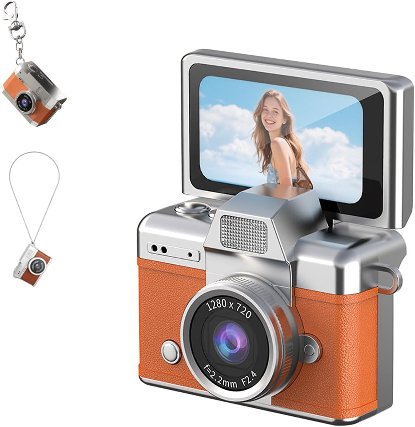 Thumb-Sized Flip Screen Mini Camera - Digital Retro Ccd High-Definition ...