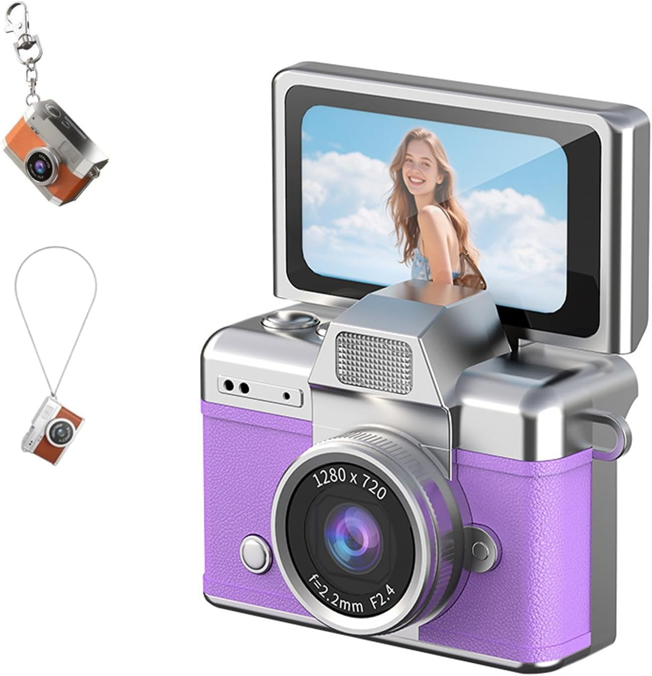Thumb-Sized Flip Screen Mini Camera - Digital Retro Ccd High-Definition ...